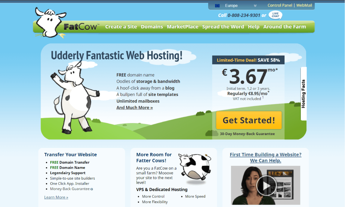 FatCow hosting - Análisis final y características destacadas